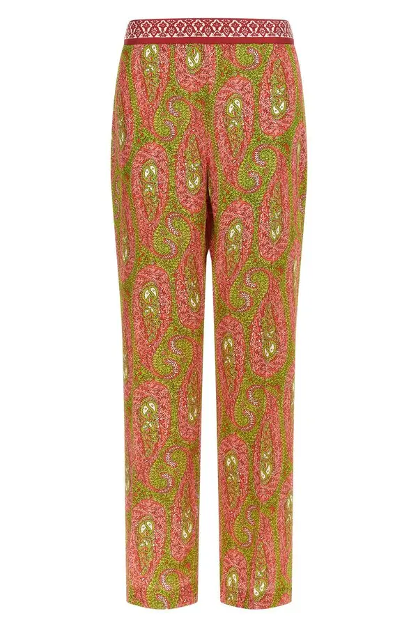 Etro Paisley Foliage Twill Pants