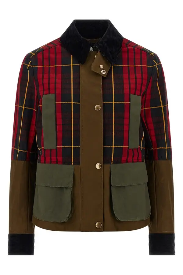 Alexander McQueen Patchwork Waxed Cotton And Tartan Ripstop Jacket - Multi