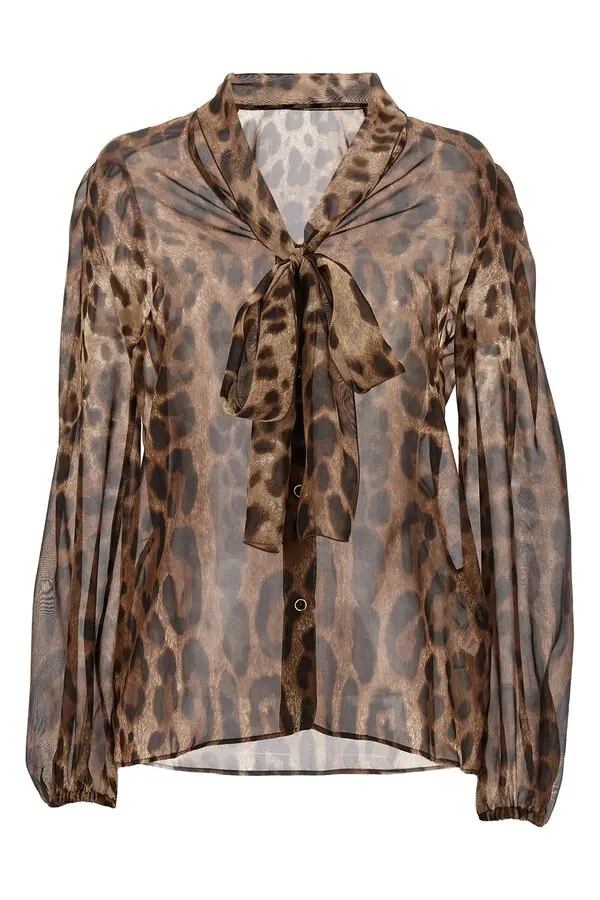 Dolce & Gabbana Animal Print Silk Shirt - Multi