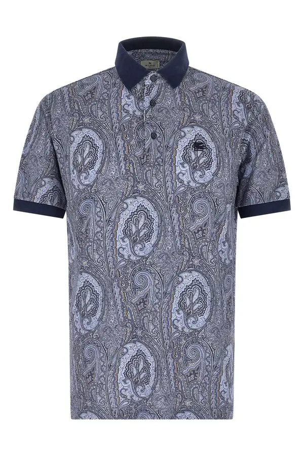 Etro Arnica Paisley' Polo Shirt - Blue