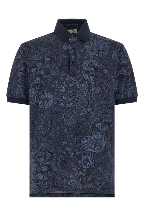 Etro Arnica Paisley' Polo Shirt - Blue