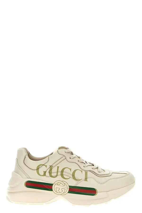 Gucci Rhyton Leather Sneakers - White