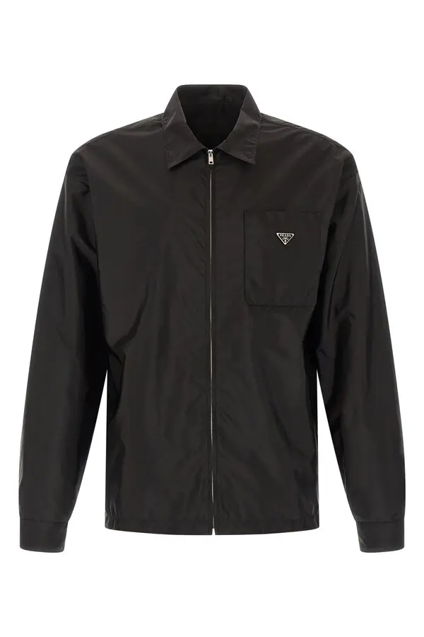 Prada Re-nylon Feather Shirt - Black