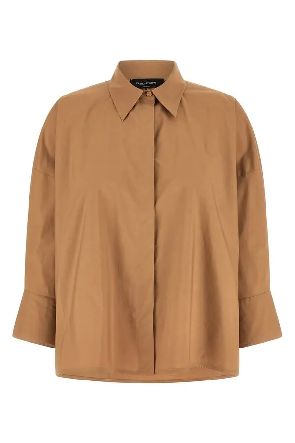 Fabiana Filippi Diamond Thread Shirt - Brown