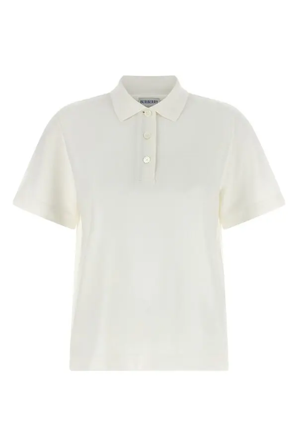 Burberry Priscilla Cotton Piqué Polo Shirt - White