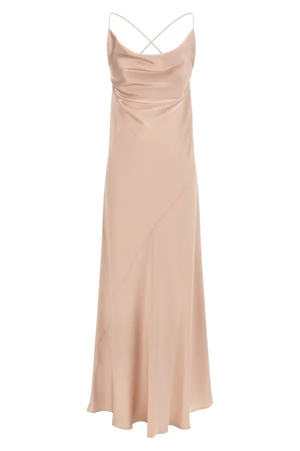 Pinko Farro Satin Maxi Dress