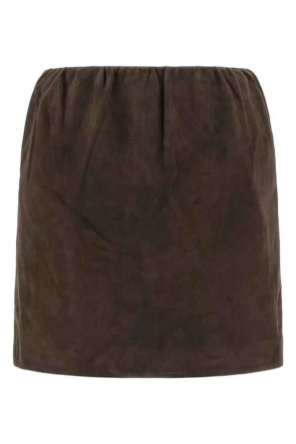 ROTATE BY BIRGER CHRISTENSEN Suede Skirt - Brown