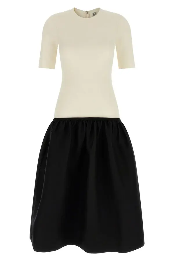 TOTEME Twinflower Tee' Dress - White/black
