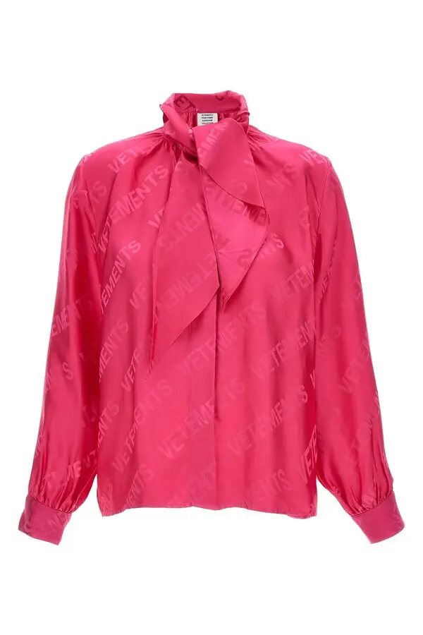 Vetements Monogram Viscose Blouse - Fuchsia