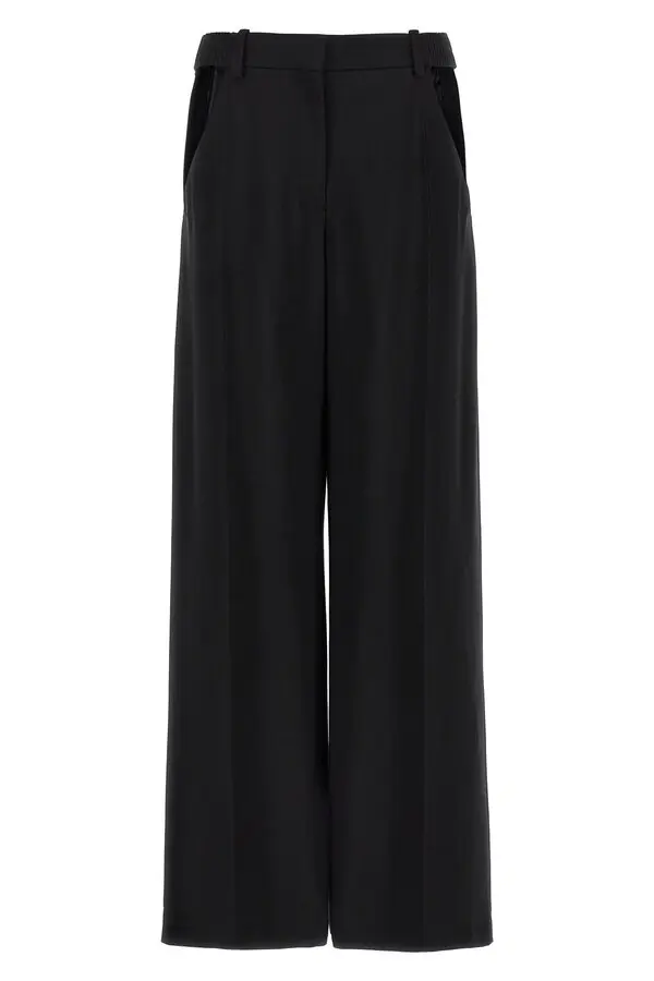 MUGLER Cut-out Wool Blend Trousers