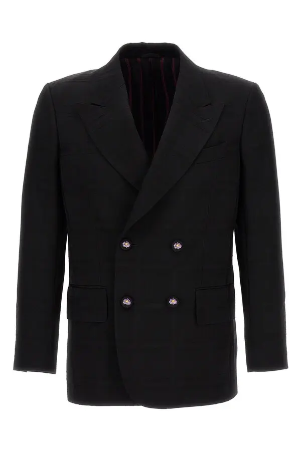 Etro Check Double-breasted Blazer
