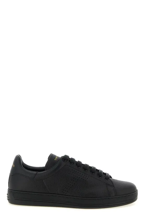 TOM FORD Warwick Leather Sneakers - Black