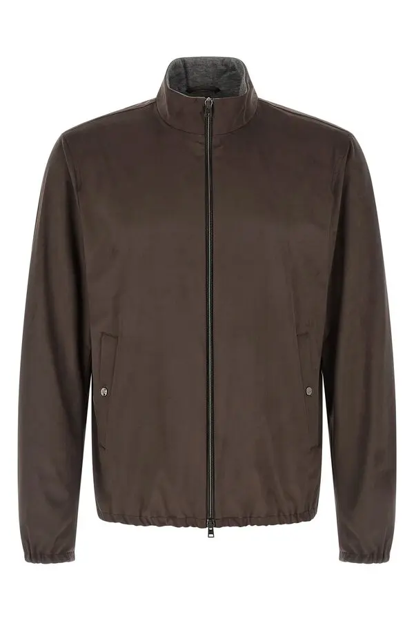Herno Suede Effect Jacket - Brown