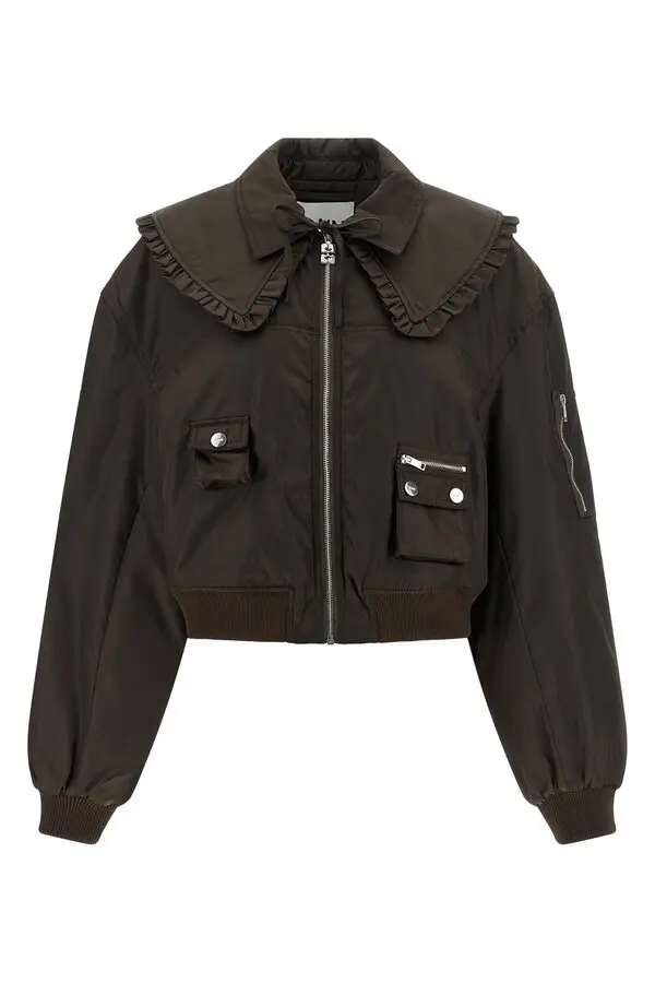 GANNI Duchesse Nylon' Bomber Jacket