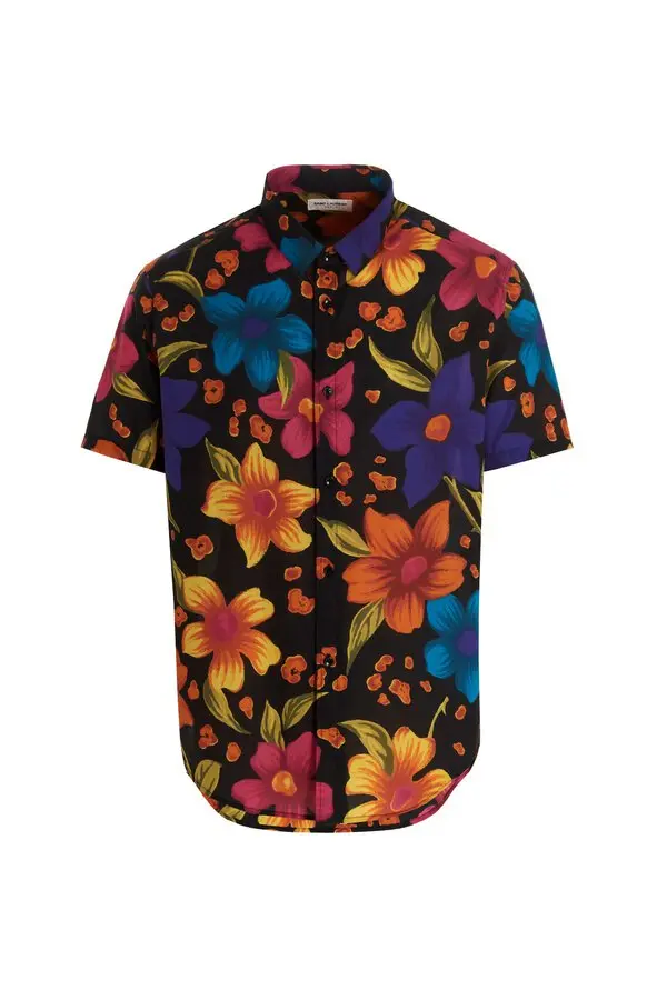 Saint Laurent Floral Printed Shirt