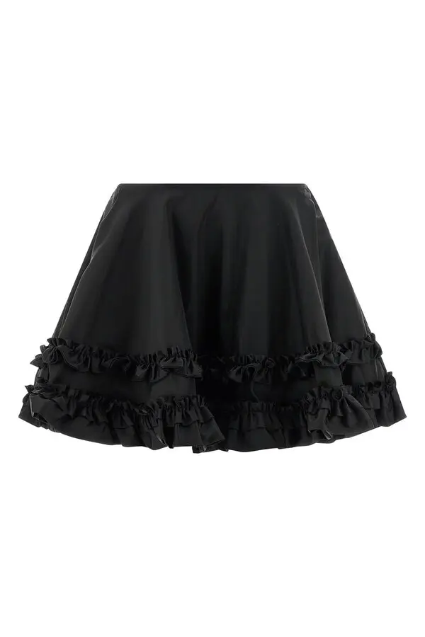 GANNI Duchesse Nylon Mini Frill Skirt