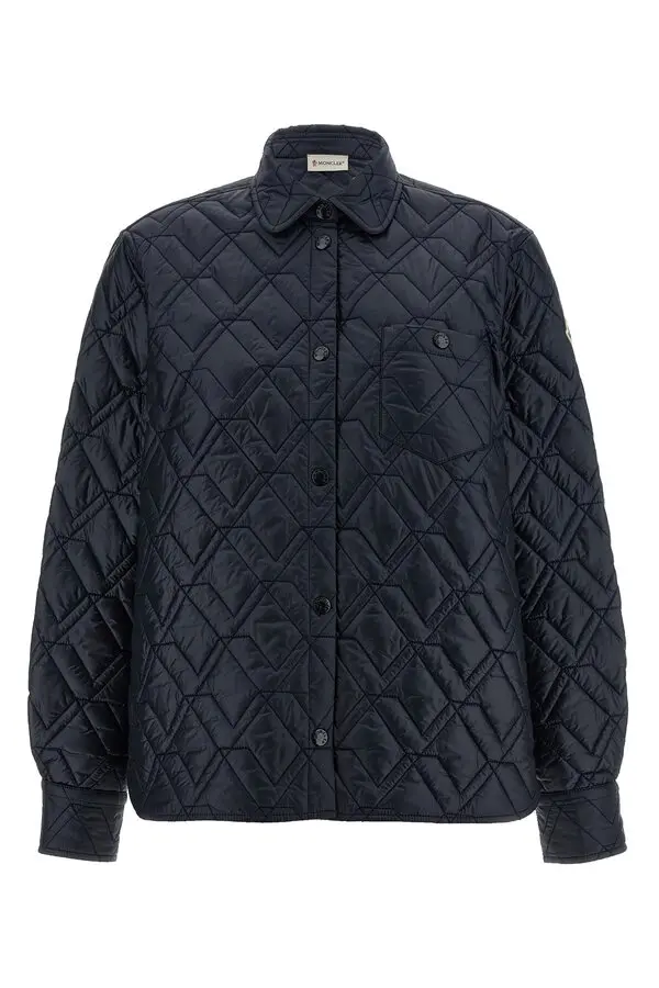Moncler Quilted Overshirt - Blue