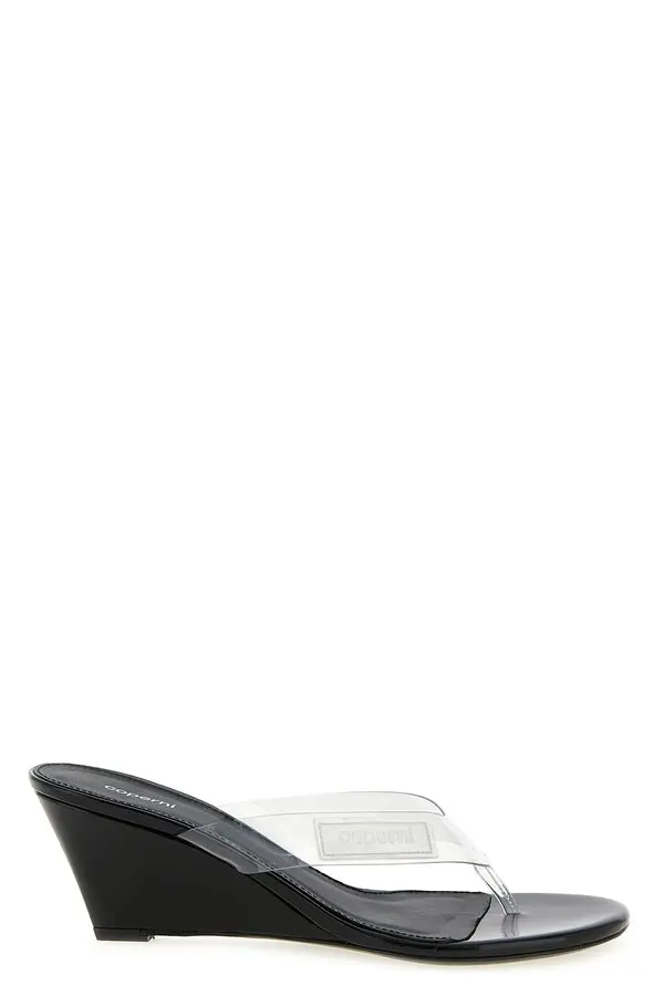 Coperni Logo Patch Sandals - Transparent