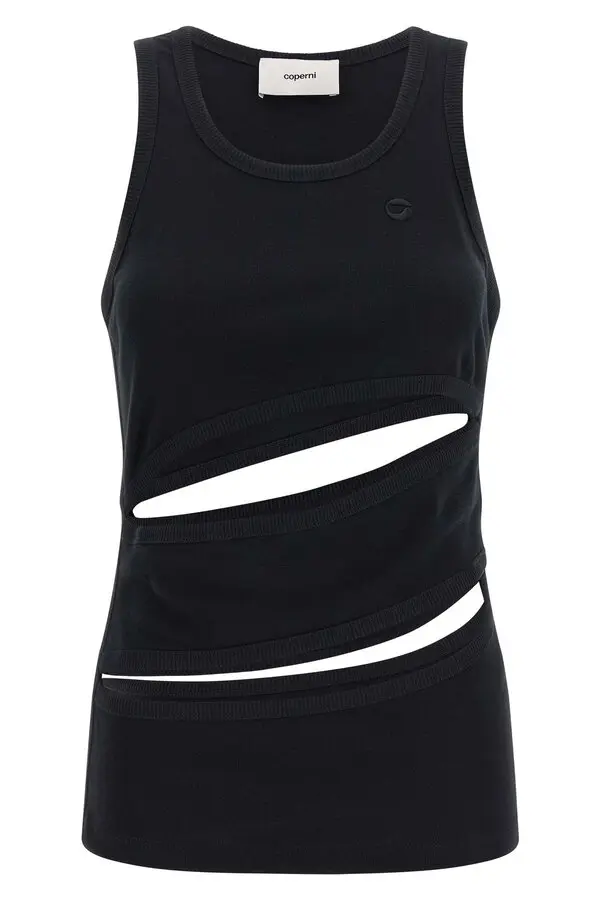 Coperni Spiral Tank Top - Black