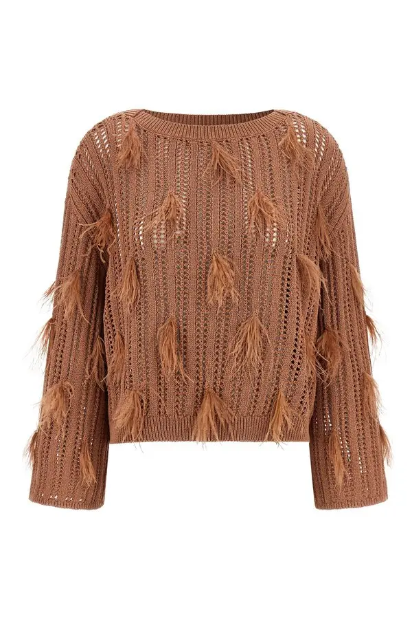 Twin-set Ostrich Feather Sweater
