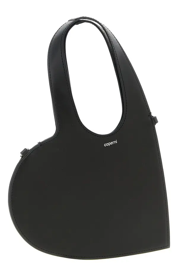 Coperni Heart Leather Handbag - Black
