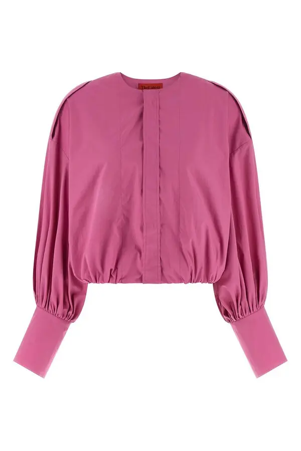 THE LATEST Diana Cotton Poplin Blouse - Fuchsia