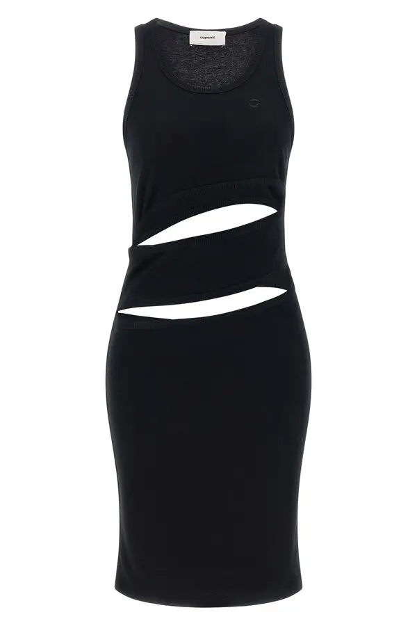 Coperni Spiral Cotton Mini Dress