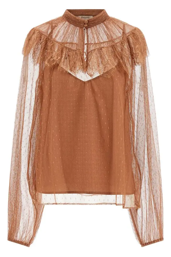 Twin-set Tulle Plumetis Blouse