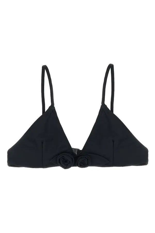 Coperni Flower Bikini Top - Black