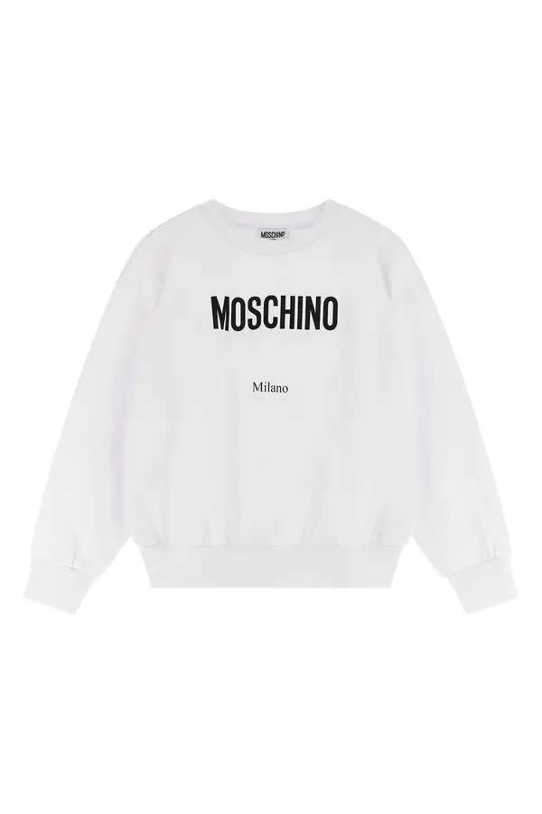MOSCHINO KID TEEN Logo Lettering Sweatshirt