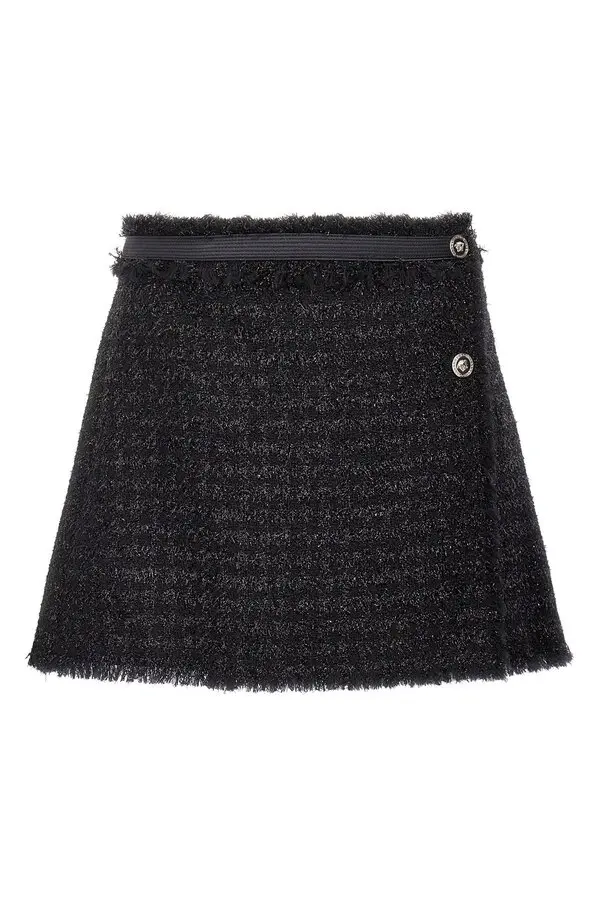 Versace Lurex Blend Skirt - Black