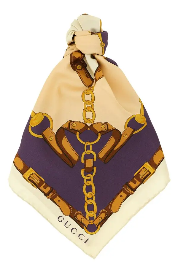 Gucci Morsetto' Silk Yore - Beige