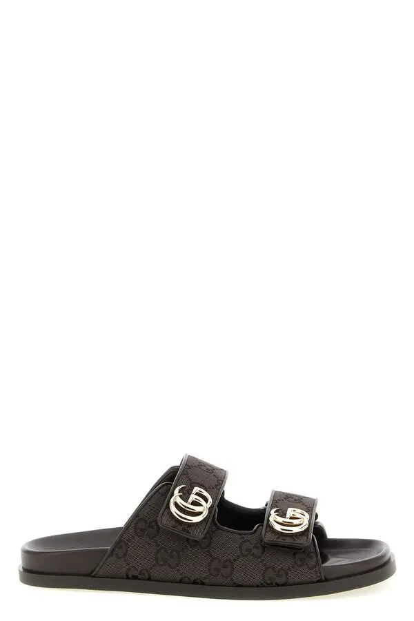 Gucci Doppia G Gg Fabric Slides