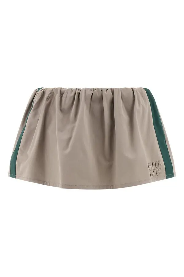Miu Miu Cotton Twill Mini Skirt