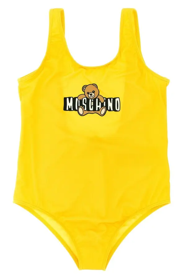 MOSCHINO KID TEEN Moschino Teddy Bear One-piece Swimsuit - Yellow