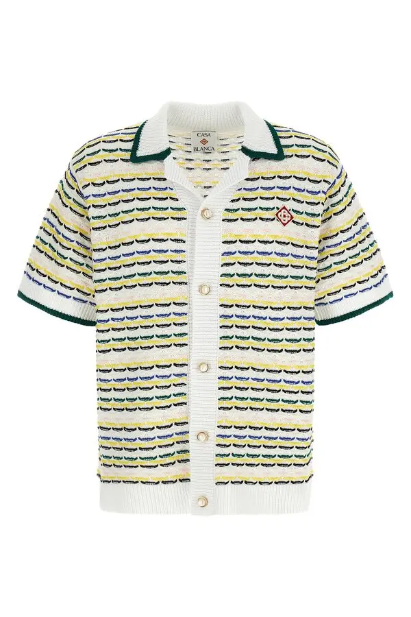 Casablanca Tuck Stitch Short Sleeve' Shirt