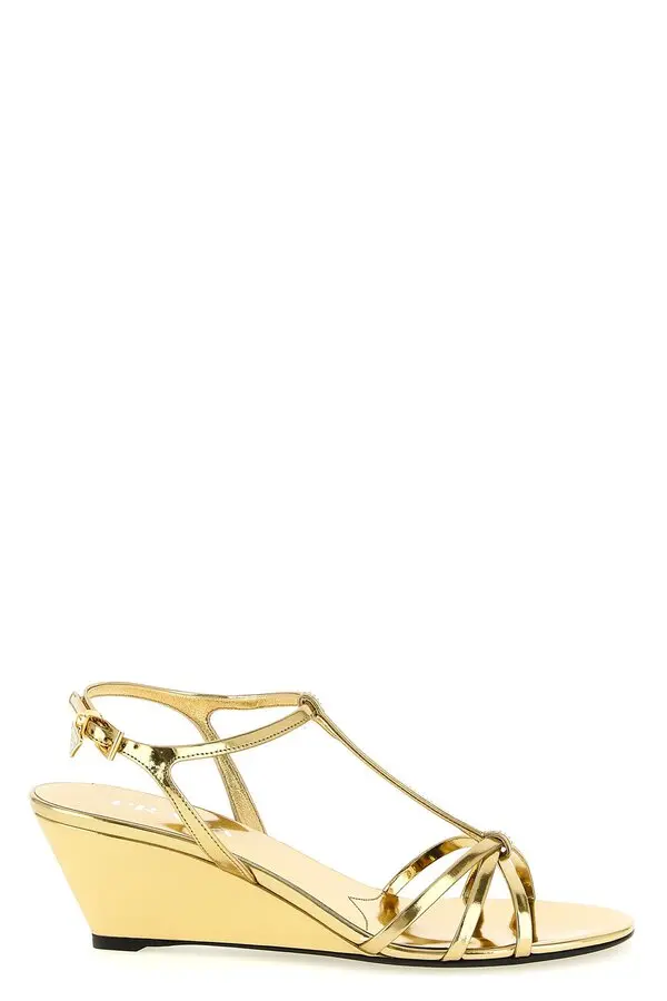 Prada Laminated Leather Sandals