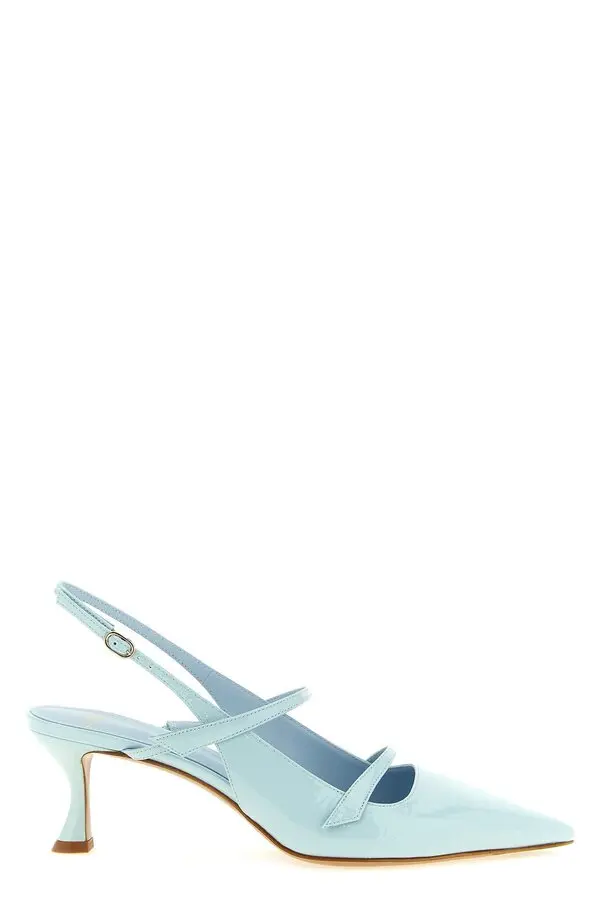 ALEXANDRE BIRMAN Tita Patent Leather Slingbacks - Light Blue