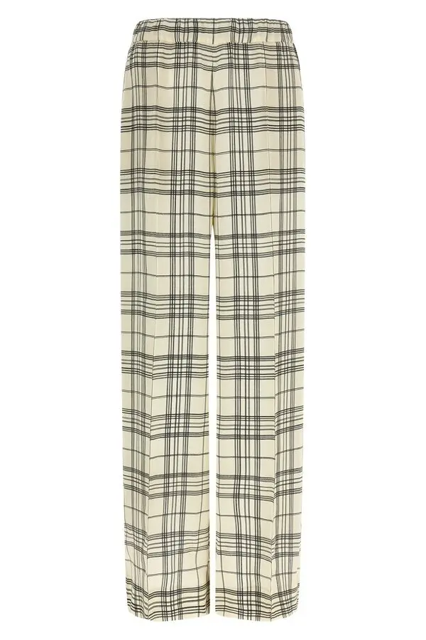 JIL SANDER Check Patterned Fluid Viscose Trousers