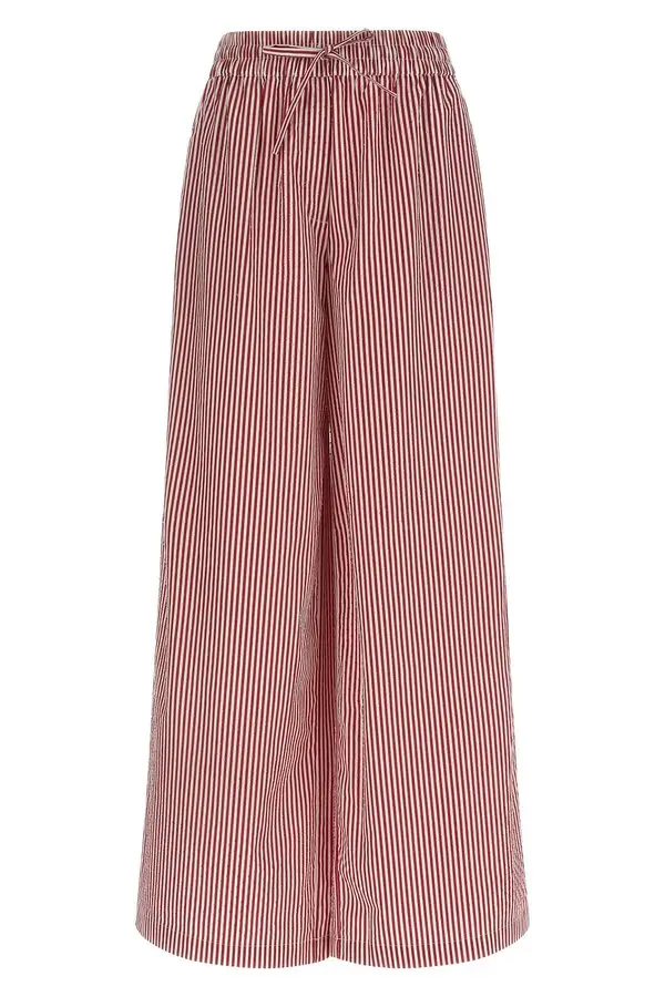 P.a.r.o.s.h Cashine Striped Cotton Poplin Pants