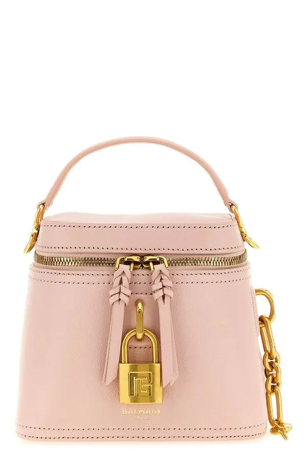 Balmain Pulse Vanity Leather Handbag - Pink