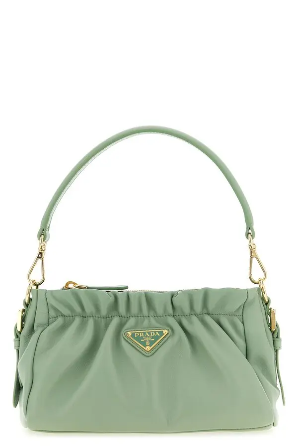 Prada Leather Shoulder Bag - Green