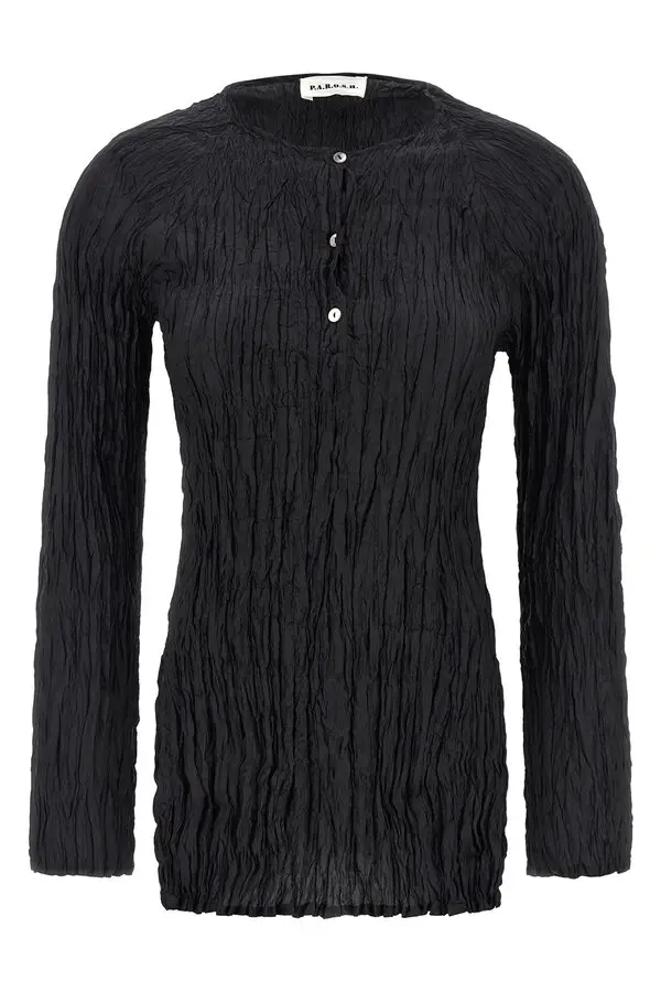 P.a.r.o.s.h Soph Crinkle Silk Blouse