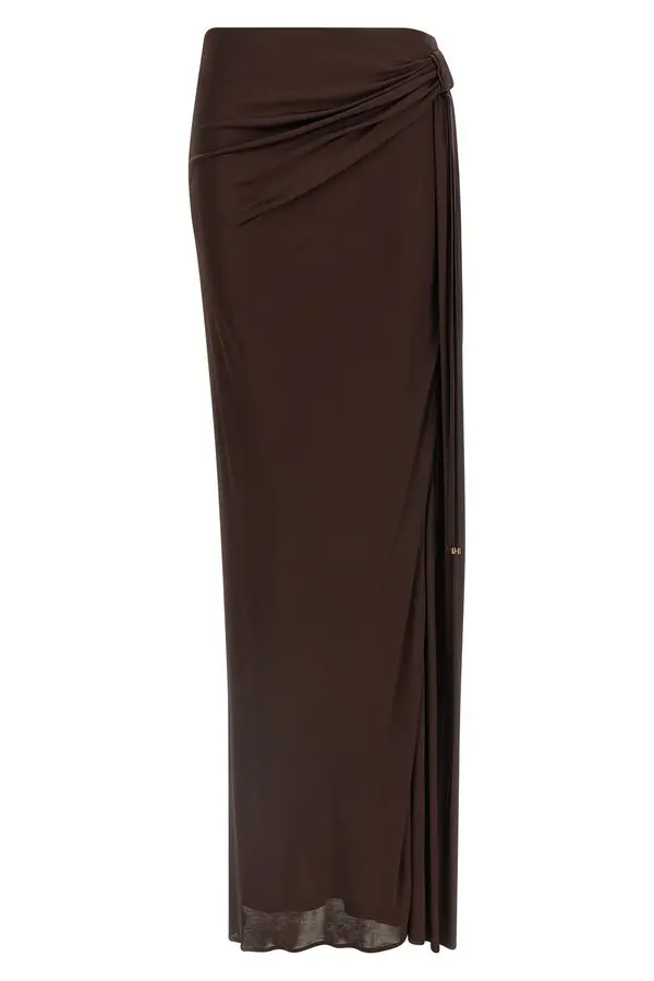 Elisabetta Franchi Shiny Viscose Skirt