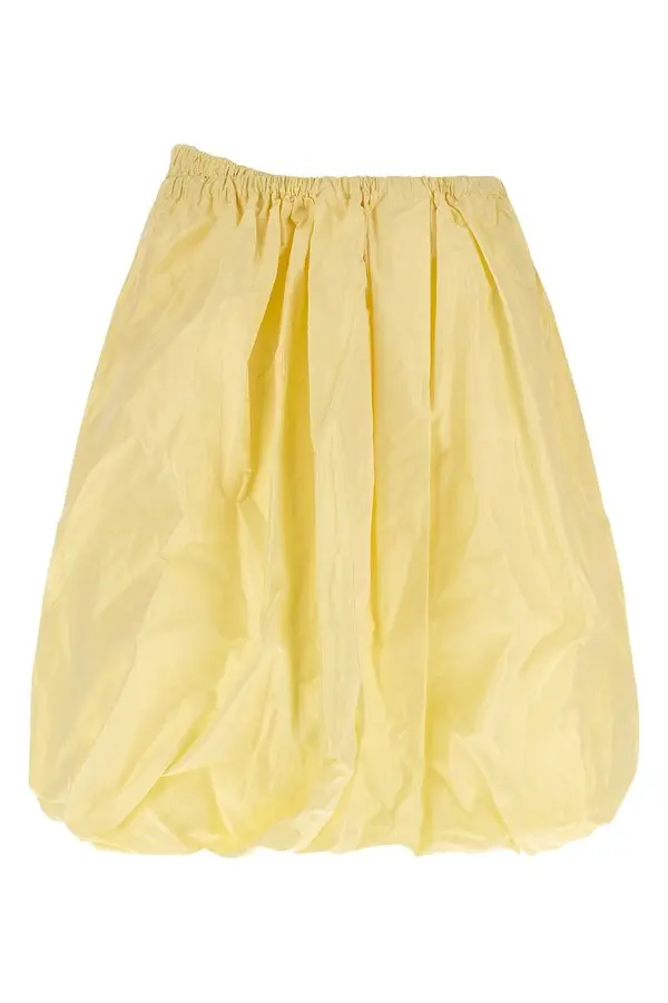 Prada Tec Taffeta Midi Skirt