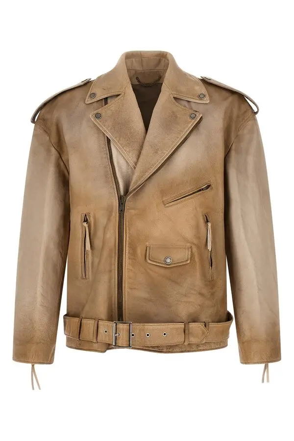 GOLDEN GOOSE Phoebe Leather Biker Jacket