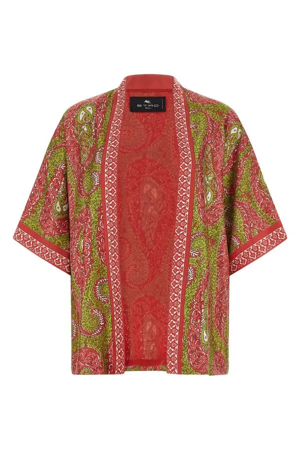 Etro Kesa Paisley Foliage Silk Kimono