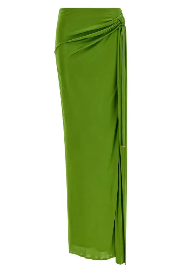 Elisabetta Franchi Shiny Viscose Skirt
