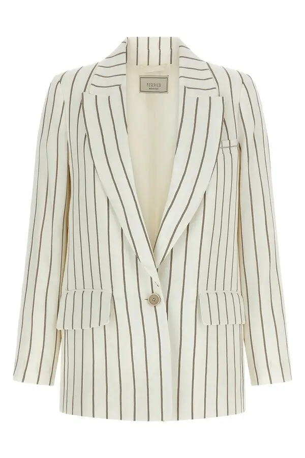 Peserico Pinstripe Twill Blazer