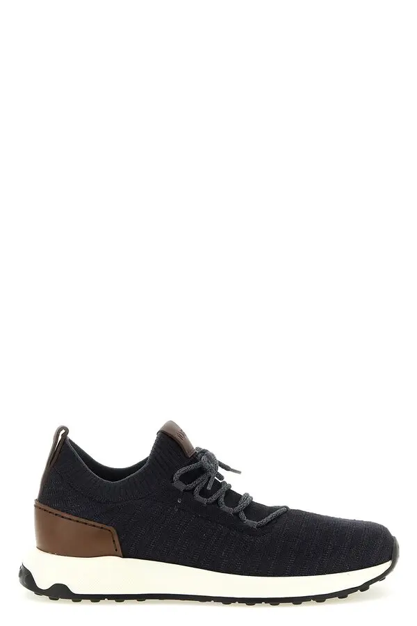 TOD'S Technical Fabric And Calf Leather Sneakers - Gray
